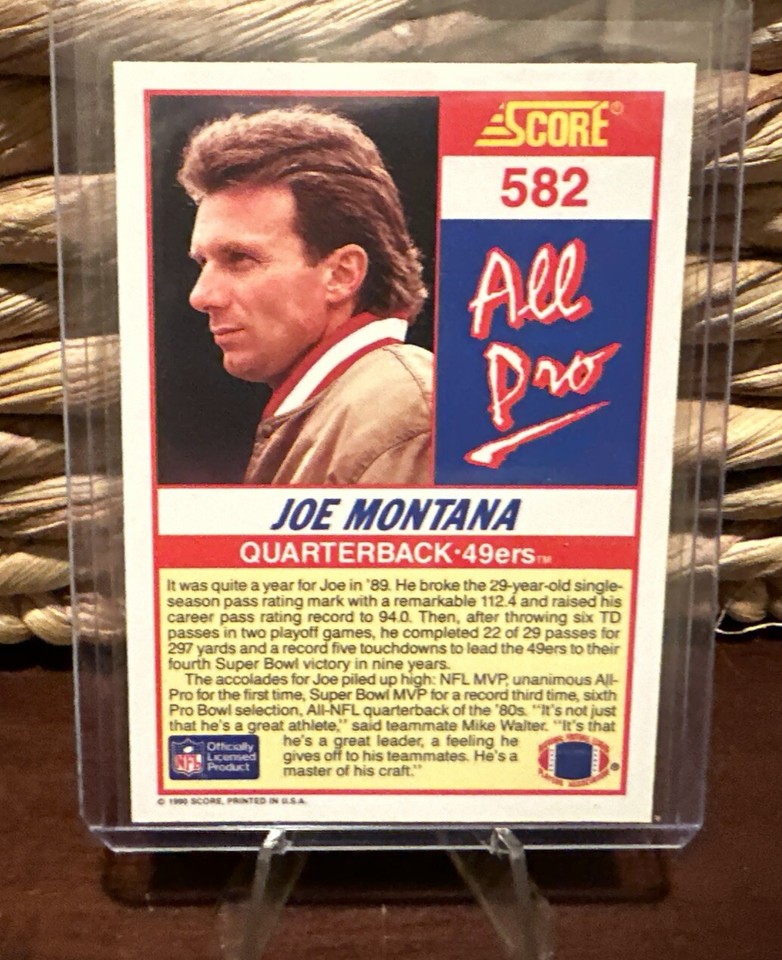 1990 Score Joe Montana card #582 | eBay