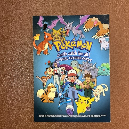 Checklist for Topps Pokemon TV Animated Edition Trading Card Black Logo ...