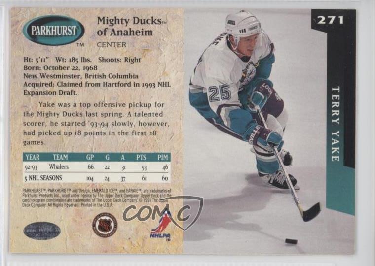 1993-94 Parkhurst - Emerald Ice #271 Terry Yake for sale online | eBay