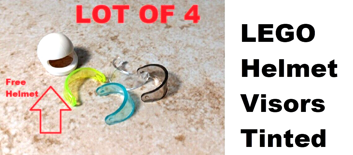 LEGO Visors Helmet TINTED COLORED Blue Trans Neon Clear Smoked Free ...