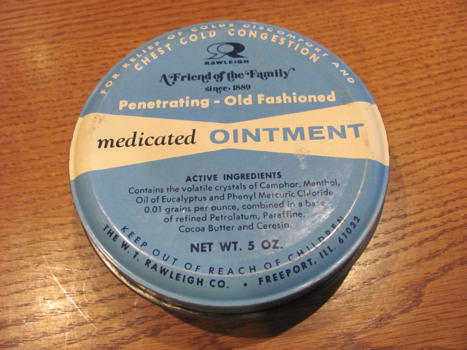 Vintage 5 ounce Rawleigh's Medicated Ointment Medicine Tin EMPTY | eBay
