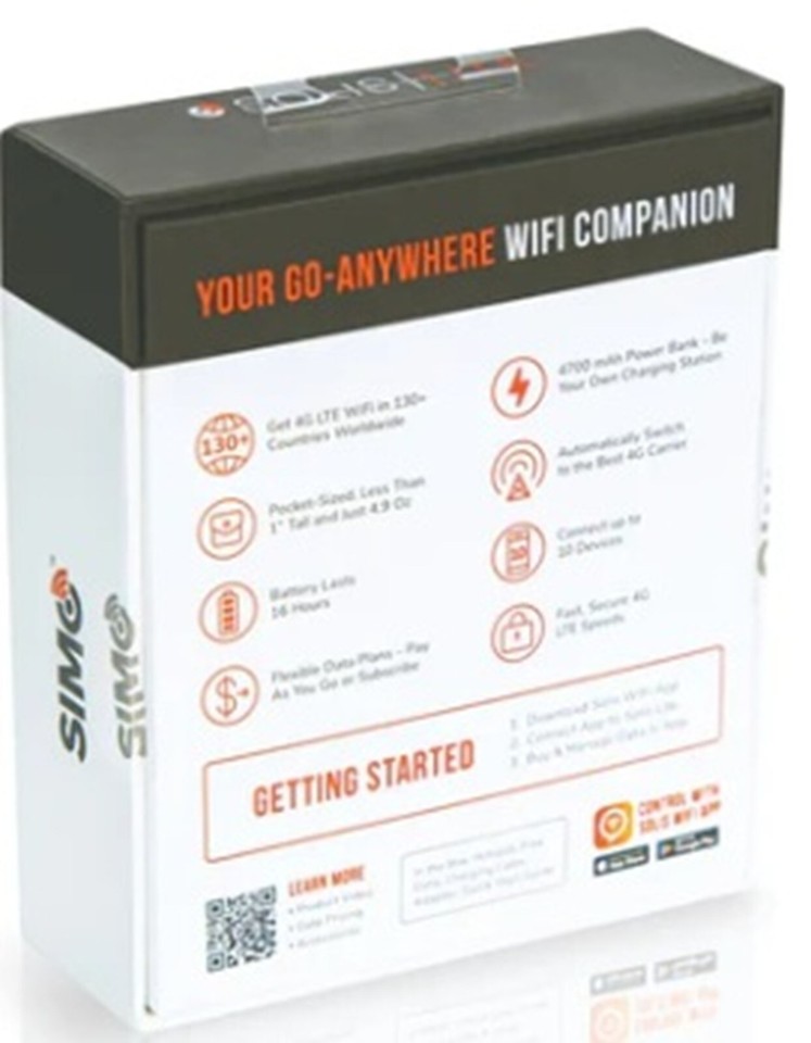 SIMO Solis Lite 4G LTE WiFi Mobile Hotspot,Local & International Coverage Router | eBay