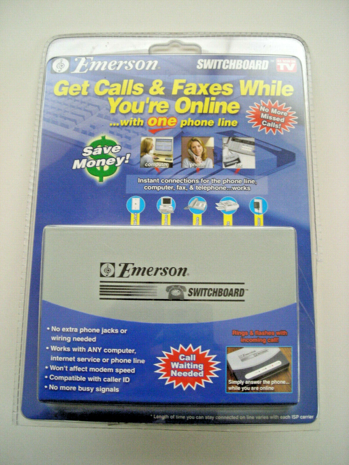 Emerson ESW718 Switchboard Fax Phone Modem Wall Jack New | eBay