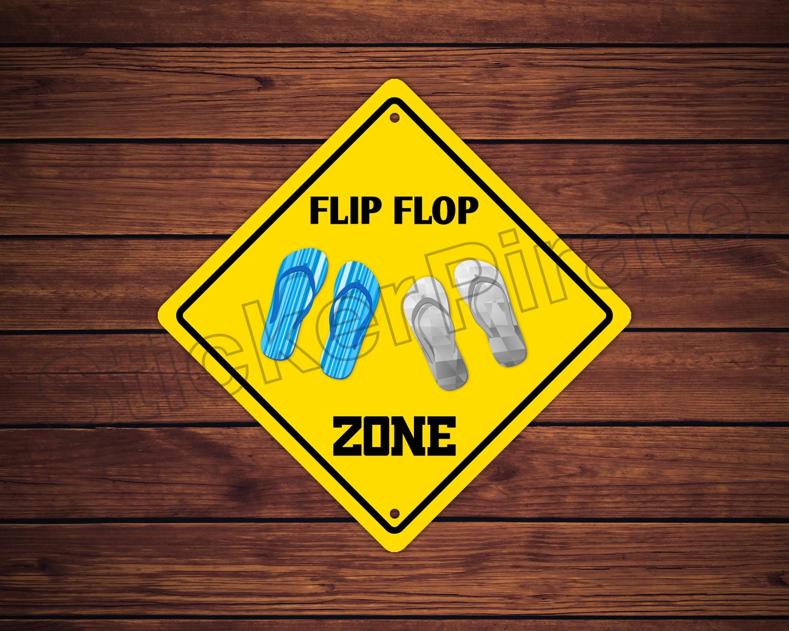 *Aluminum* Flip Flop Zone Funny Metal Novelty Sign 12"x12" | eBay