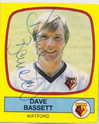 DAVE BASSETT (Watford Sheff United Wimbledon FC) Hand SIGNED ‘Panini 88 ...