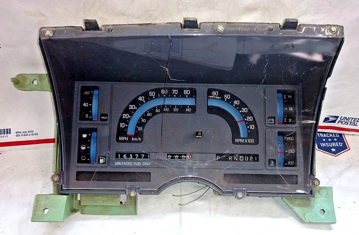 86 87 88 Chevrolet S10 CLUSTER Speedometer ACDelco GM OEM 25086196 ...