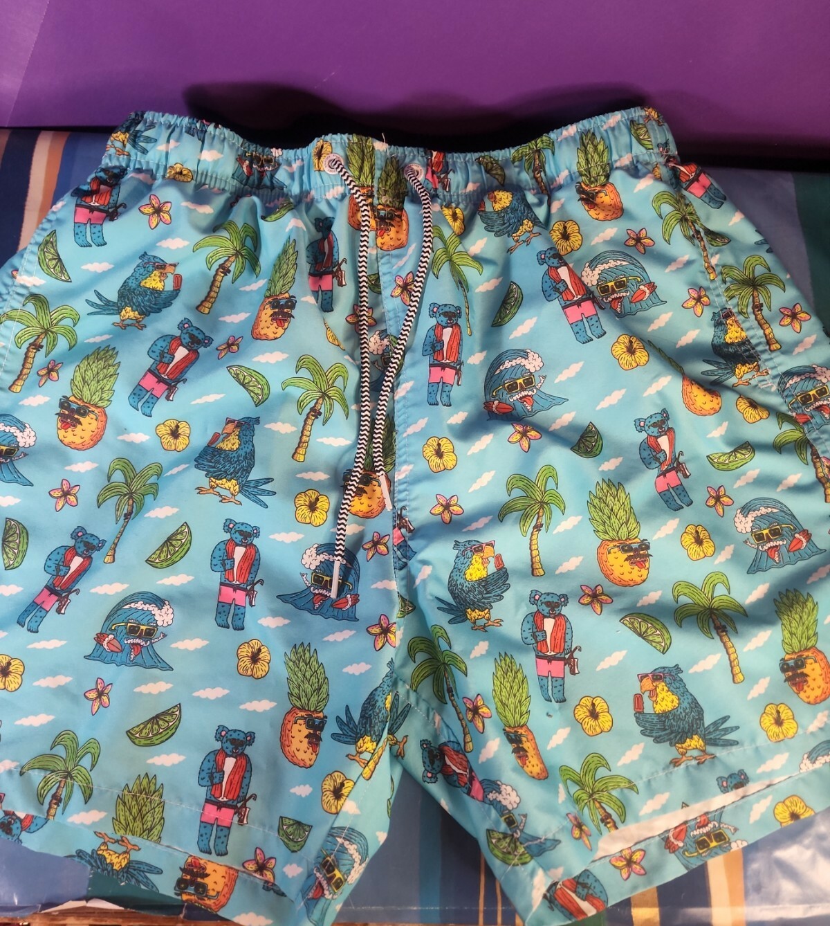 BOARDIES Swim Shorts Mulga Koala Blue Tropical Size Large | eBay
