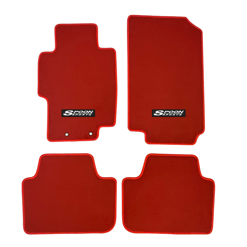 For 04-08 Acura TSX Sedan Nylon Red Floor Mat Carpet Front Rear w ...