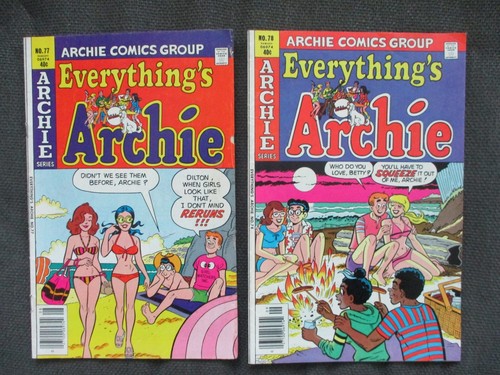 (2) EVERYTHING'S ARCHIE #77 & #78 - 1979, DAN DeCARLO BIKINI CVR, JOE ...