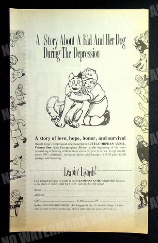 Little Orphan Annie Fantagraphics Books Comics Print Magazine Ad Poster ...