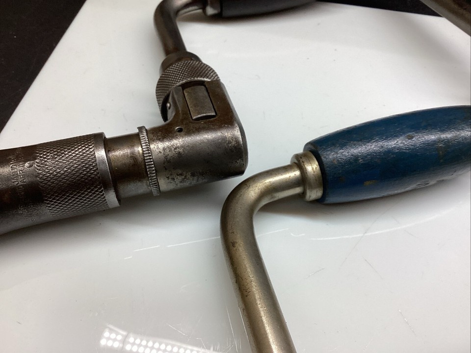 Lot Of 3 Vintage Hand Drills Stanley, Fulton, Millers Falls Reversible ...