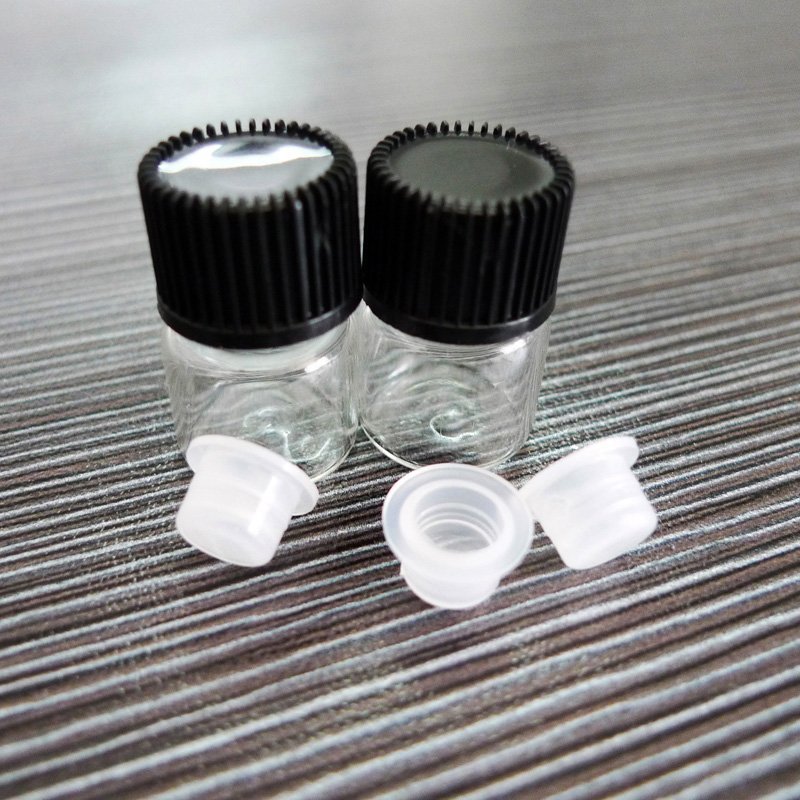 HOT 16x21mm 20 pcs 1ml Bottle Small Tiny Clear Glass Vial with Double ...