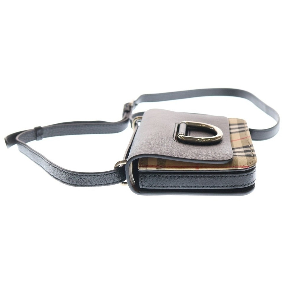 BURBERRY D Ring Nova Check Pattern Leather Shoulder Bag Silver Hardware ...