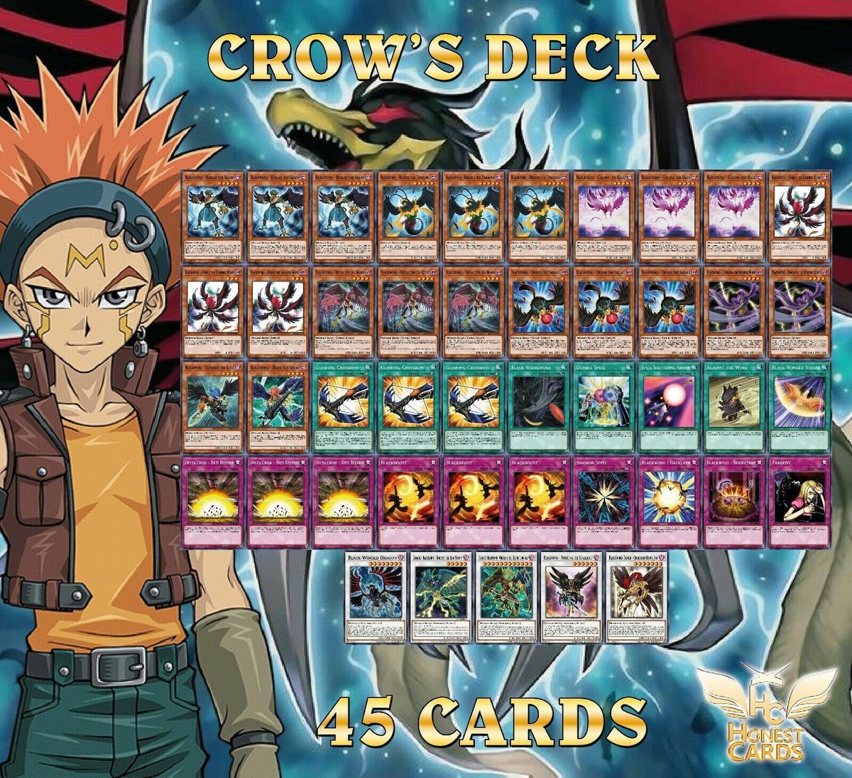 Yugioh 5ds Crow Deck YUGIOH 5D'S DUELIST PORTFOLIO (2008) Konami; Crow