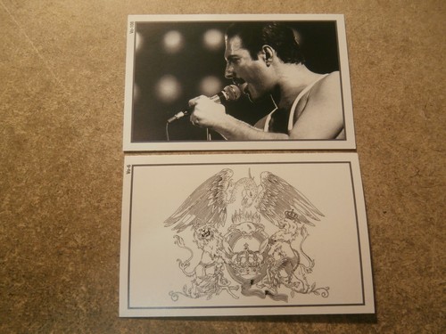FREDDIE MERCURY, QUEEN, 2 RARE TRADING "ROOKIE" CARDS, COLLECTOR (JT29 ...