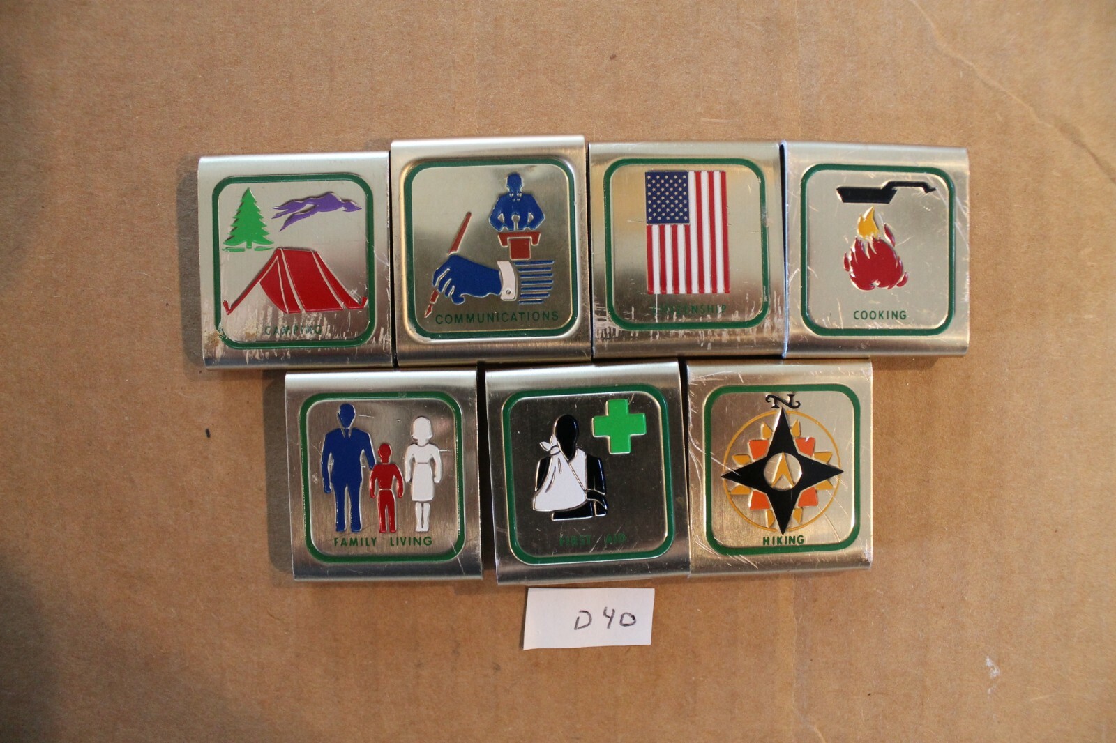 (Lot of 7) BOY CUB SCOUT ADVANCEMENT ACTIVITY BELT LOOP AWARDS BSA (D40 ...