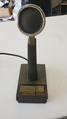 E.F. JOHNSON / SHURE BROS DESK MICROPHONE MIC MONITOR PTT BUTTONS CTCSS ...