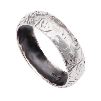 Indian Artisan Jewelry 925 Solid Sterling Silver Band Ring Size | eBay