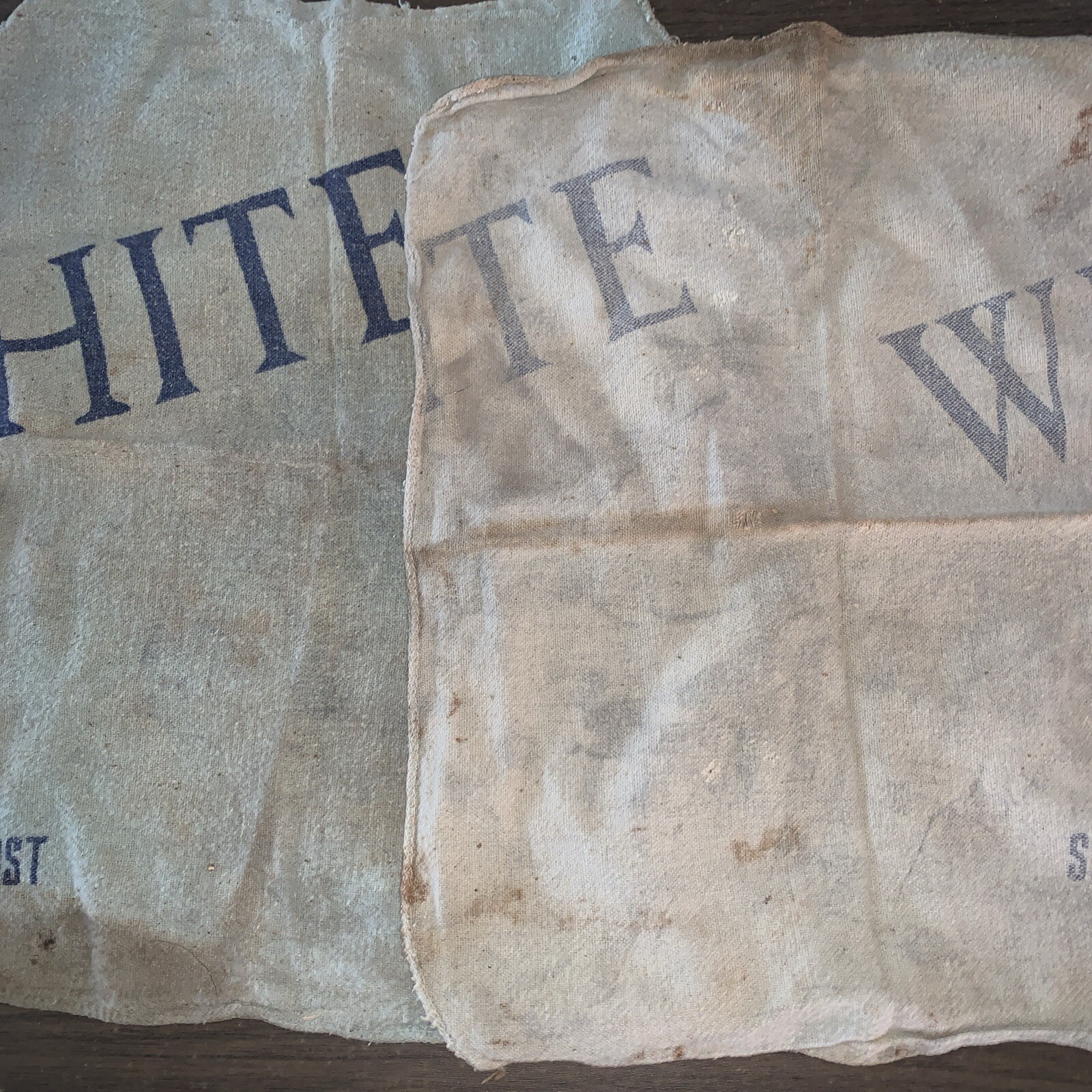 Vtg Lot Of 2 White Farm Equipment Factory Towel Used Shop Rags Charles ...