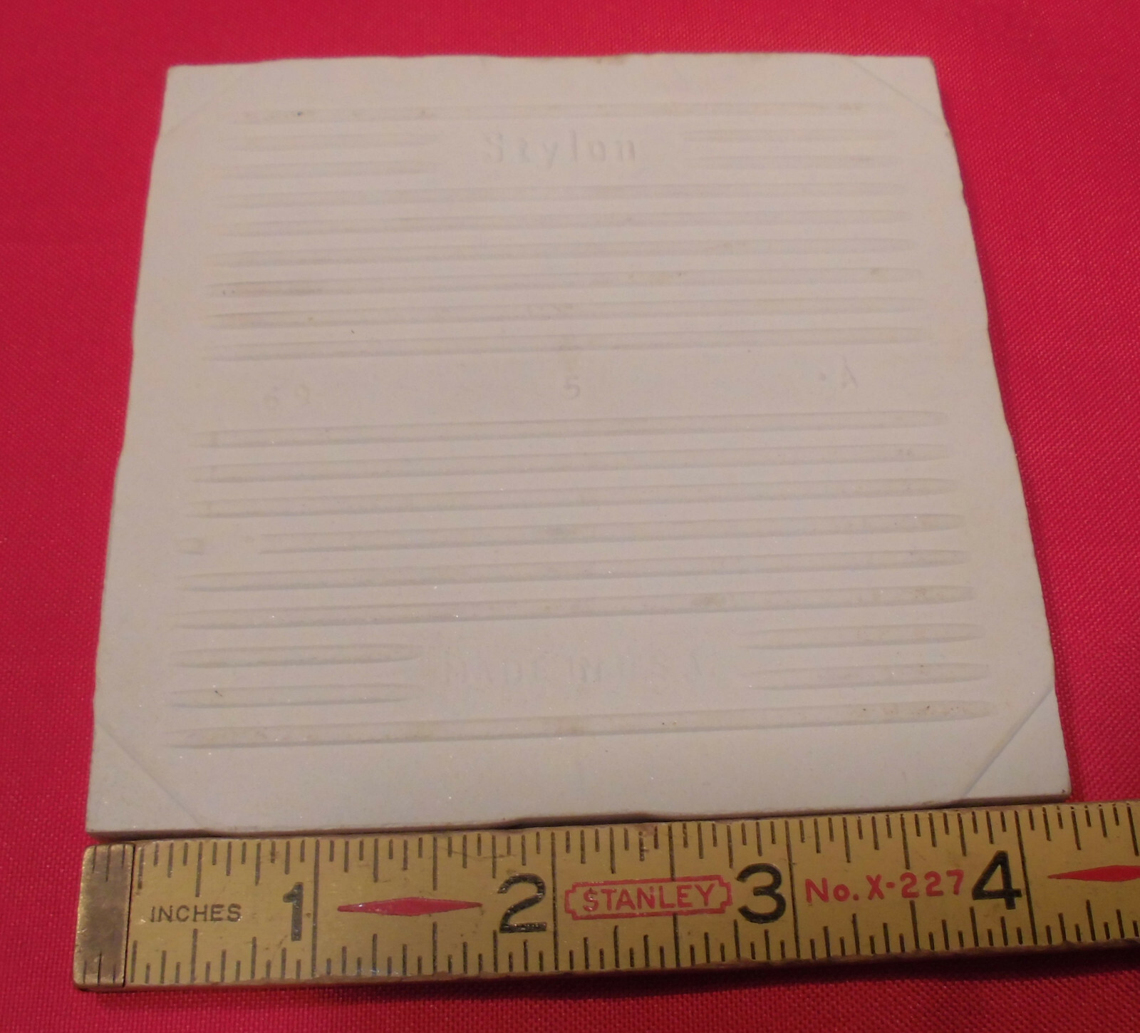 1 pc. *Light Brown - Sandalwood* 4-1/4" Glossy Ceramic Tile; by Stylon ...