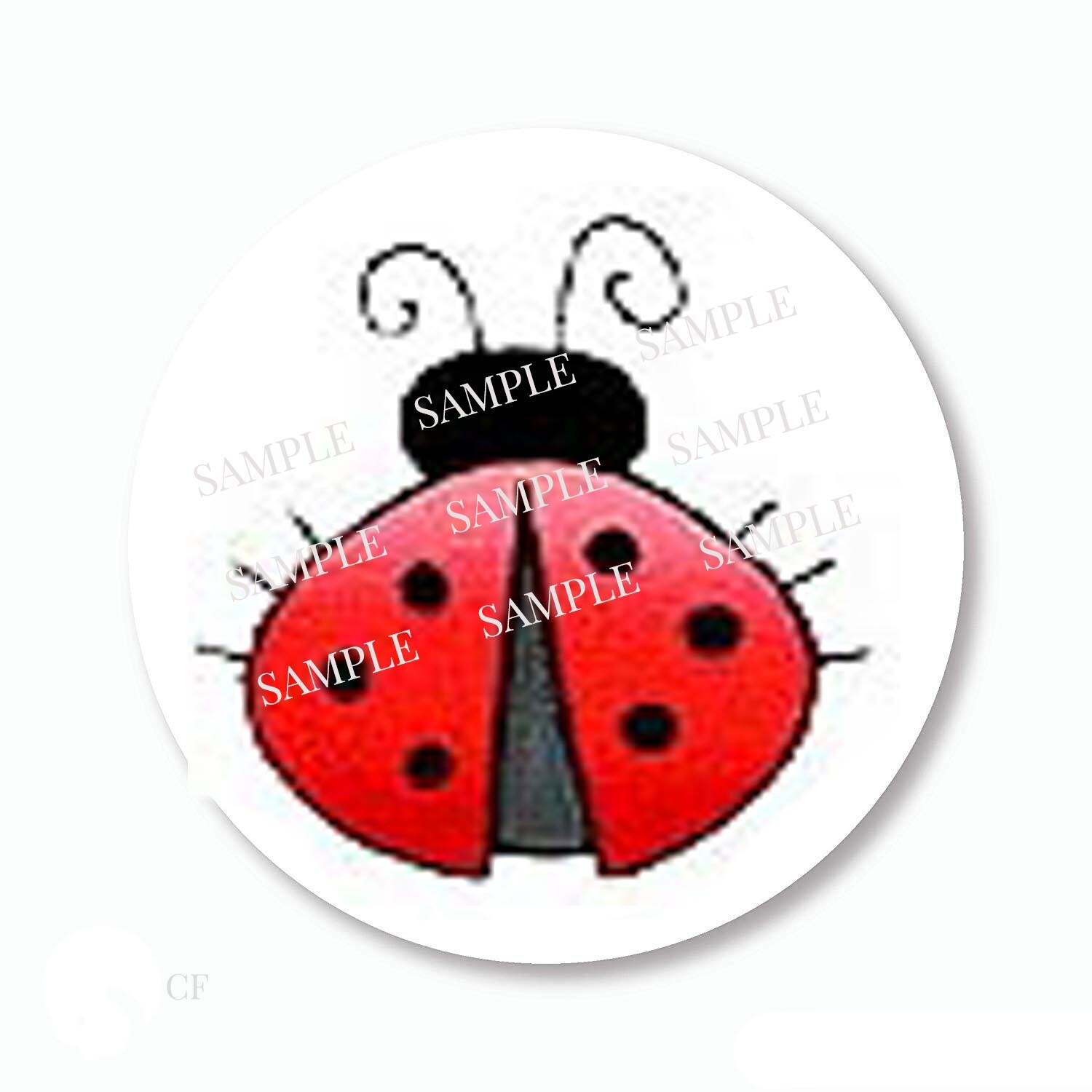 48 ADORABLE LADYBUG LABELS ENVELOPE SEALS STICKERS LABELS FAVORS 1.2 ...