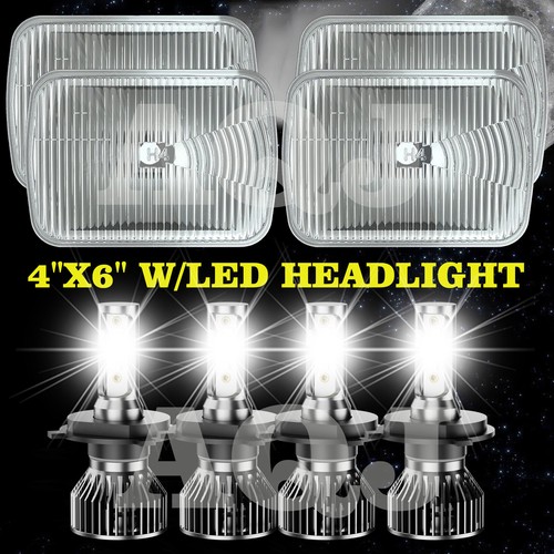 4PCS 4X6" LED Headlights Hi/Lo Beam For Pontiac Firebird Trans Am 1998 ...