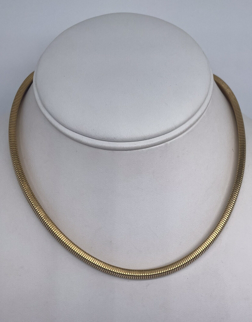 Napier 16 Inch Gold Tone Herringbone Chain Necklace - Gem
