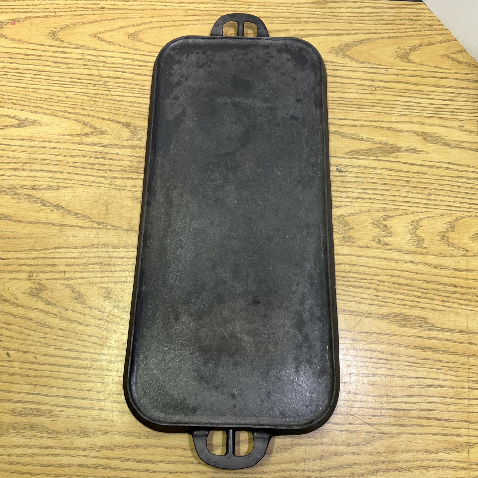 Antique HTF Wapak 8 Cast Iron Long Griddle With ERIE ghost Mark ...