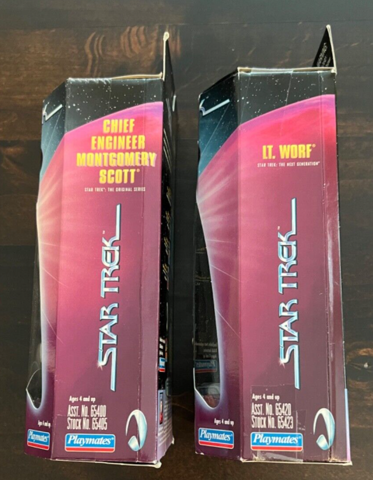 Playmates Chief Engineer Montgomery Scott & Lt. Wolf 1998 | eBay