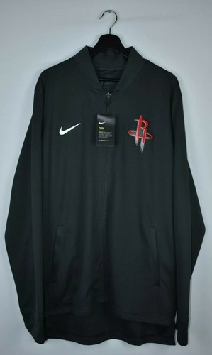 HOUSTON ROCKETS Nike NBA Warmup Zip Up Jacket Practice Gray Mens XLT | eBay