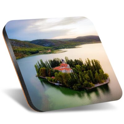 1x Square Coaster 12cm Krka National Park Croatia #51296 | eBay