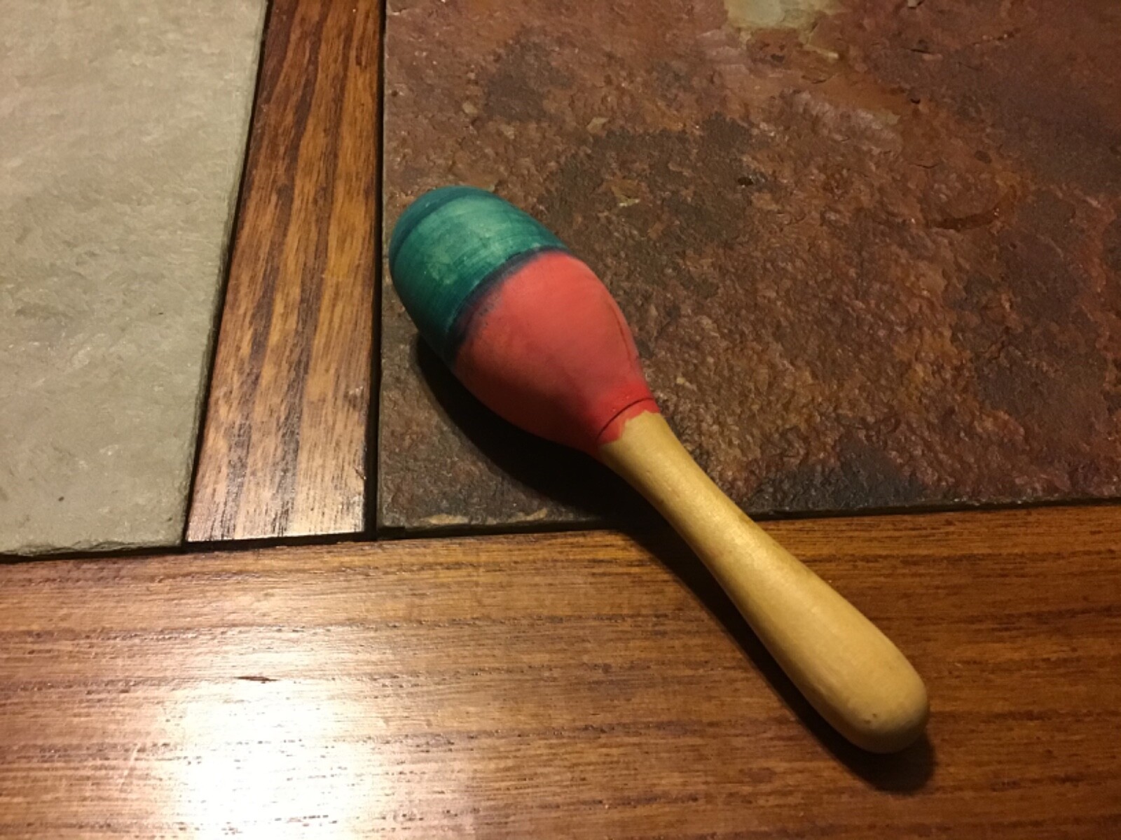 5" Long Wooden Hand Painted Maraca Instrument: Green and Red Color | eBay