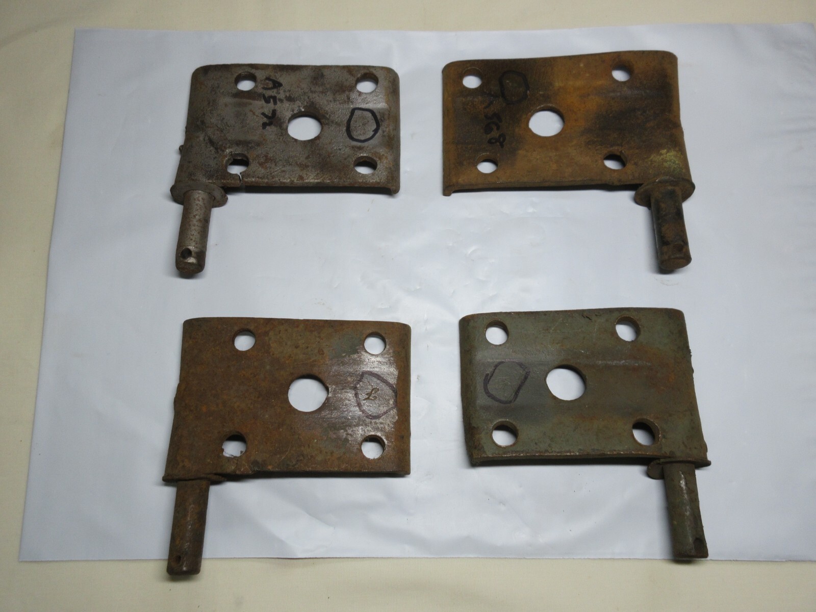 Ford GPW Jeep Set of (4) "F" Marked Leaf Spring Plate Shock Mount ...