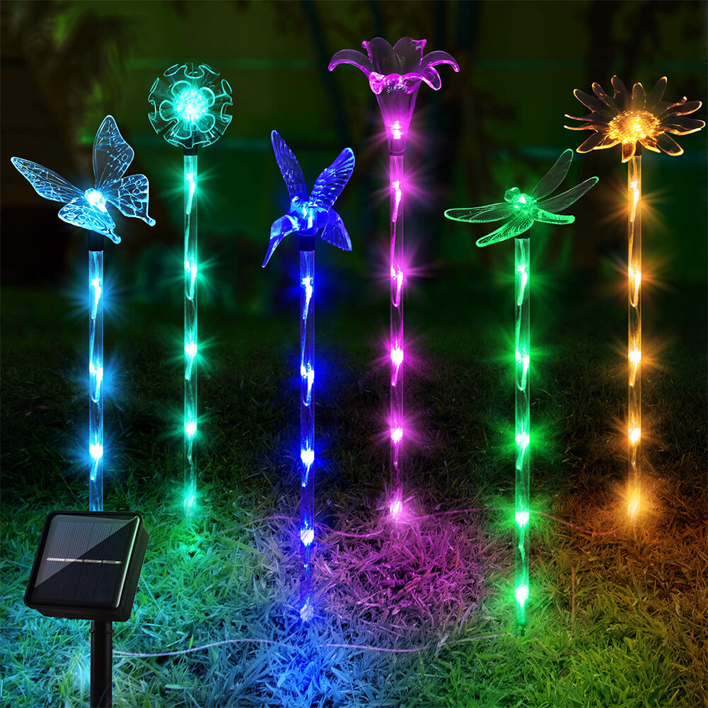 Butterfly Solar Lights Outdoor Set Of 4 Butterfly Solar Garden Lights