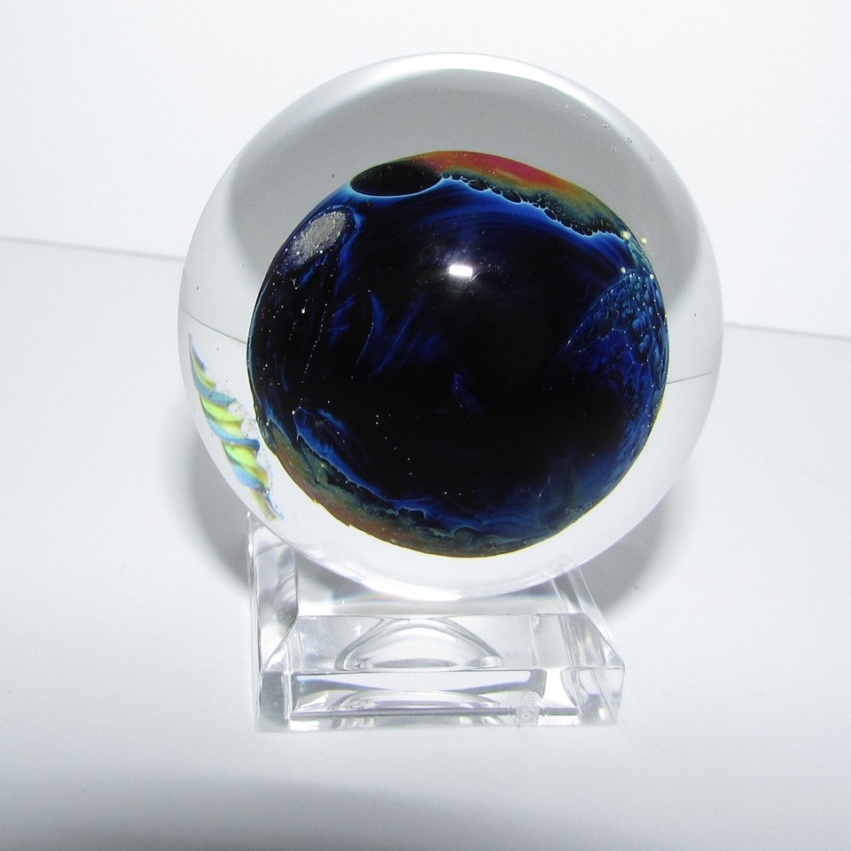 Josh Simpson Art Glass Planet Marble 1312 | eBay