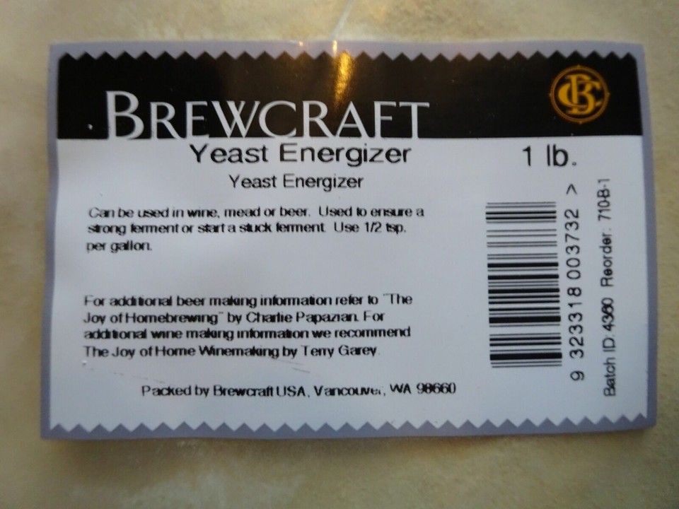YEAST ENERGIZER LDC Nutrient for Homebrew Beer Wine Mead Seltzer Shine ...