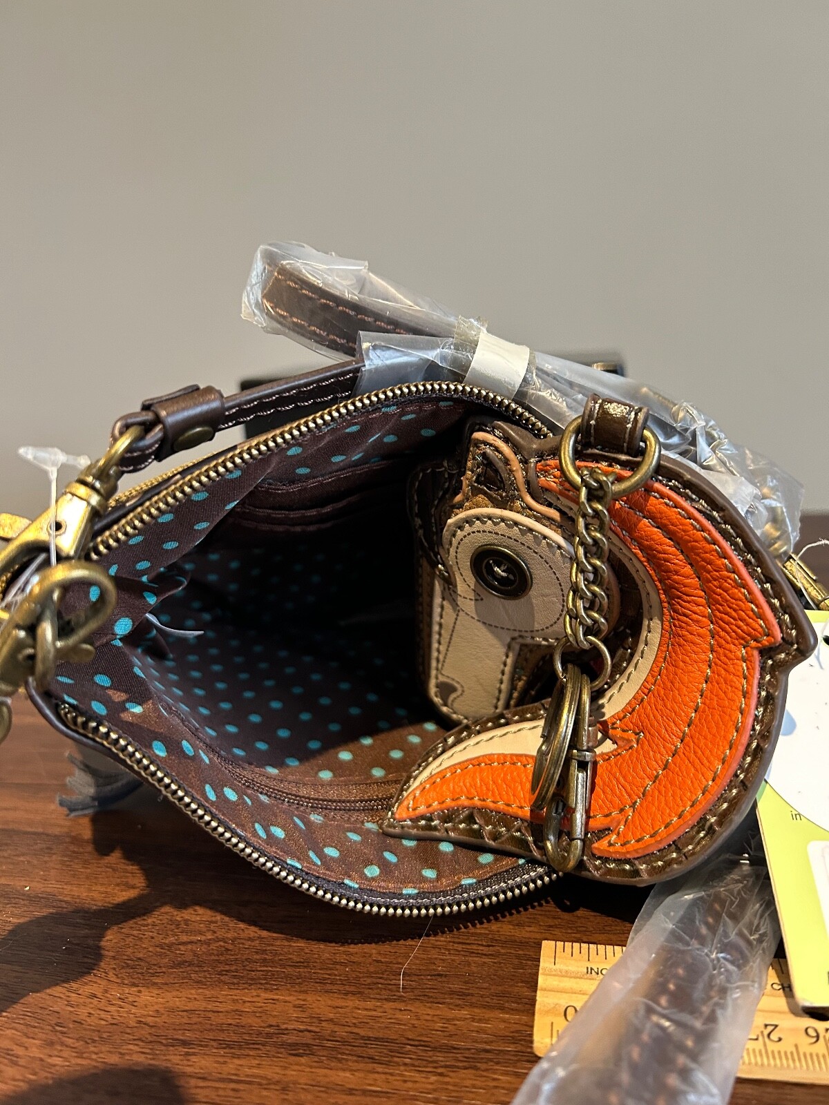 "CHALA" BRAND SMALL HORSE THEMED PURSE W/KEYCHAIN - Gem