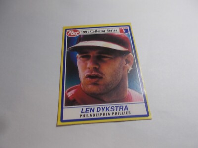 Post 1991 Collector Series Len Dykstra Philadelphia Phillies 8 of 30 Ex ...