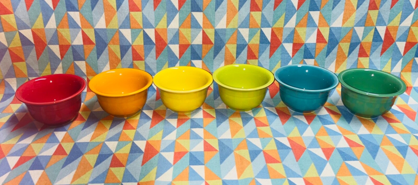 Fiestaware Mix Set 6 Bouillon Bowls Fiesta Prep Dessert Fruit Cups FREE ...