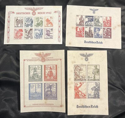 Nazi Germany Stamps Third Reich Souvenir Sheet WWII WW2 Military War ...