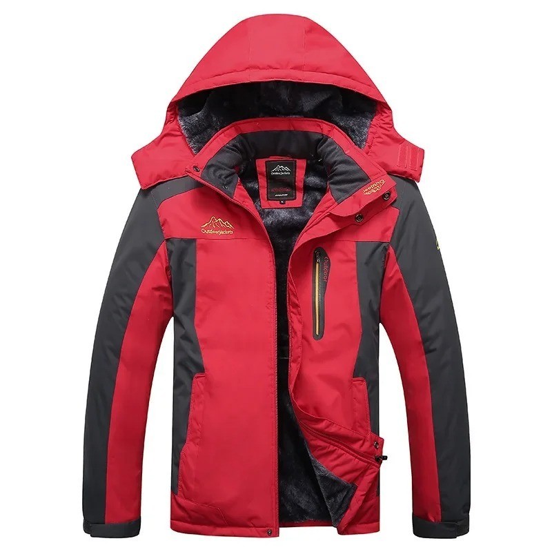 Waterproof Jacket Winter Warm Fleece Lined Jackets Coat Hooded Mountain ...