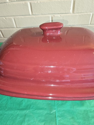 Pampered Chef 3.1Qt 3L Cranberry Deep Covered Baker Roaster Dutch Oven ...