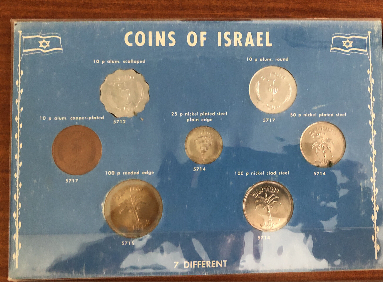 Lot Of 12 Coins of Israel 7 Piece Coin Set 1951- to 1957 100 Pruta ...
