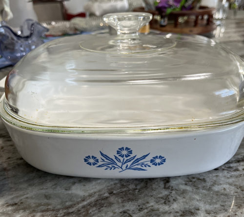 Corning Ware-Blue Cornflower P-16-B 11” Casserole with Pyrex lid | eBay