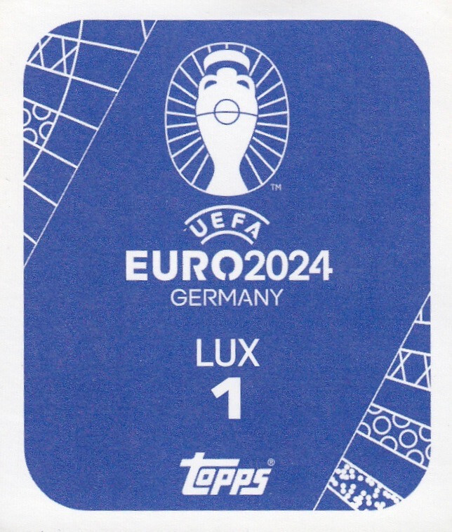 Topps Sticker Fußball EM Euro 2024 Nr. LUX 1 Luxemburg Logo Wappen Bild ...