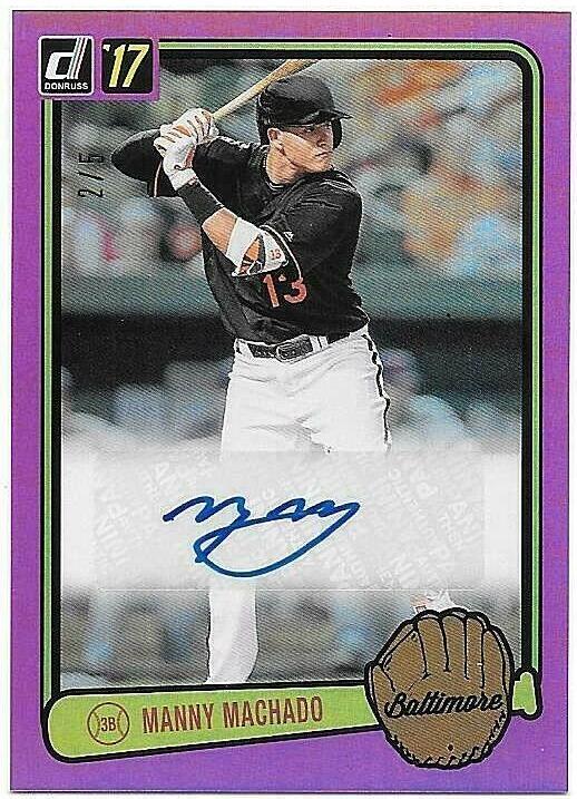 2017 Panini Donruss - Retro 1983 Signatures Manny Machado #RS-MM Pink ...