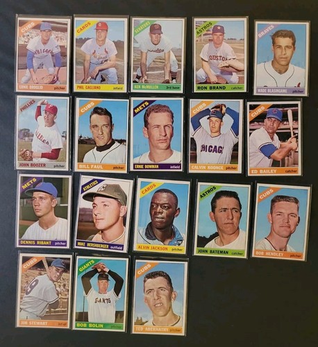 1966 Topps Baseball Lot - 18 Higher Grade Cards - Jim Stewart | Bill ...