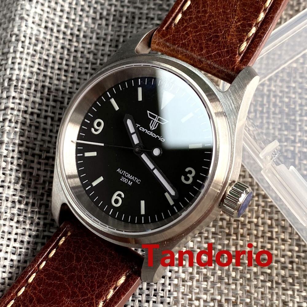 Tandorio 36mm Sapphire Glass NH35A 20ATM Diver Pilot Automatic Men ...