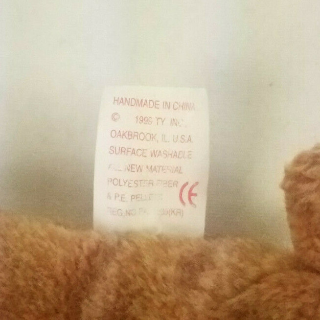 TY Beanie Baby Pecan the Brown Bear New Missing Swing Tag Faded Tush ...