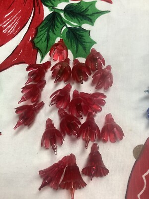 Vintage Christmas MINI LIGHT Push In Replacement Bulbs w/ Red ...